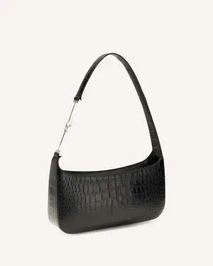 TOM FORD Small Crocodile-print Shoulder Bag - Black