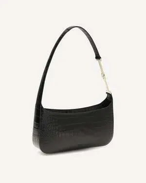 TOM FORD Small Crocodile-print Shoulder Bag - Black