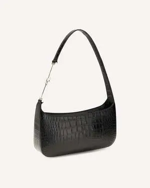 TOM FORD Small Crocodile-print Shoulder Bag - Black