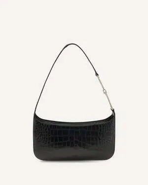 TOM FORD Small Crocodile-print Shoulder Bag - Black