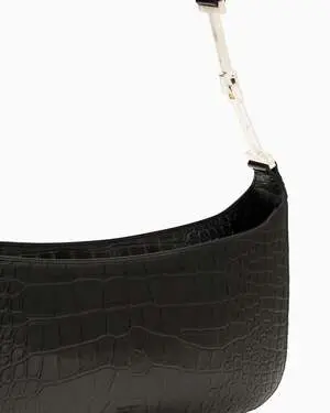 TOM FORD Small Crocodile-print Shoulder Bag - Black