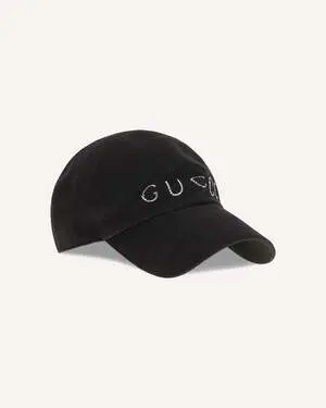 Gucci Rhinetone Logo Baeball Cap - Black
