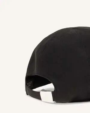 Gucci Rhinetone Logo Baeball Cap - Black