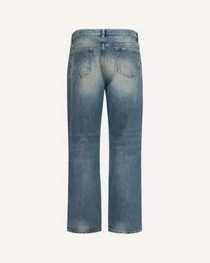 MAISON MARGIELA Straight-leg Ripped Jeans - Light Blue