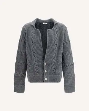 Versace Knitted Button Cardigan - Grey