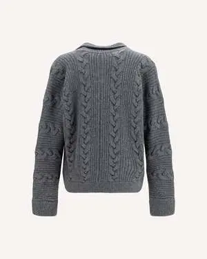 Versace Knitted Button Cardigan - Grey