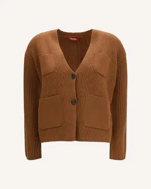 Max Mara Filtro Wool And Cahmere Cardigan - Brown