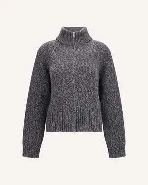 Our Legacy Merino Wool Zip Cardigan - Grey