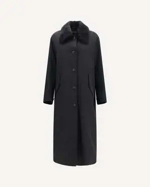 Our Legacy Tundra Coat In Virgin Wool - Black