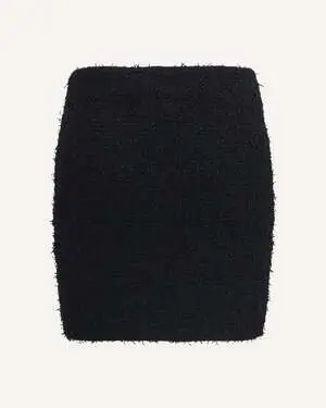 Balmain Tweed Mini Skirt With Logo Buttons