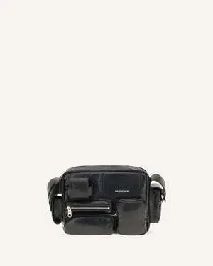 Balenciaga Superbusy Messenger Shoulder Bag - Black