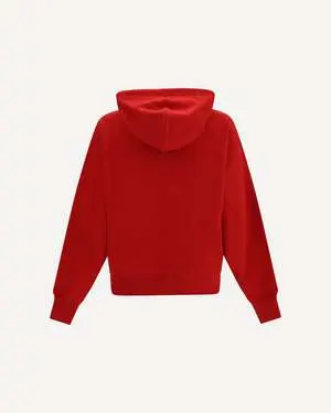AMI Paris Embroide Cotton Hoodie Mae