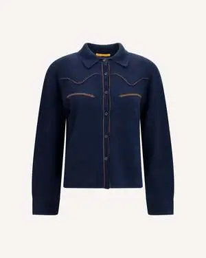 Guest In Residence Cropped Western Cashere Shirt Feale