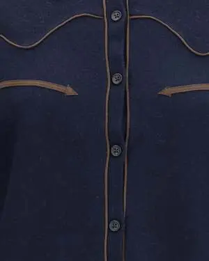 Guest In Residence Cropped Western Cashere Shirt Feale