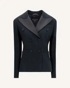 Ermanno Scervino Double-breasted Tuxedo Jacket - Black
