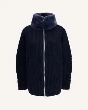 Herno High-neck Fur Jacket
