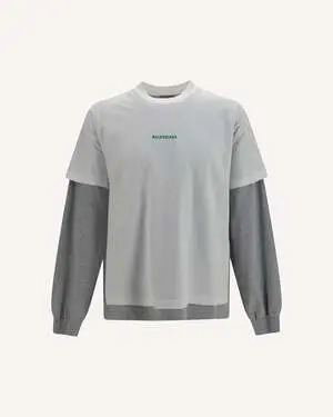 Balenciaga Double-sleeve Cotton T-shirt Ale