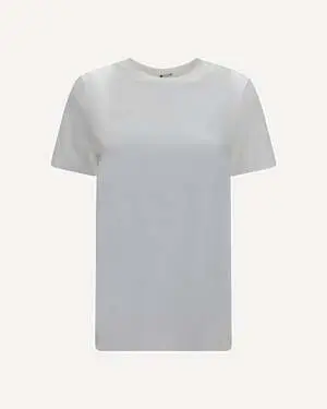 Balmain Embroidered Jersey T-shirt Femae - White