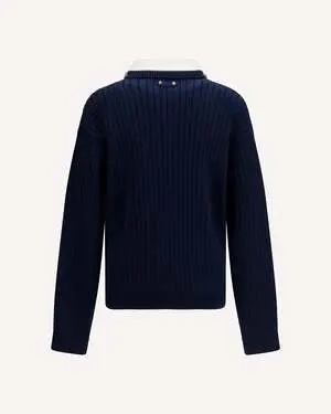Balenciaga Cotton Sweater With Shirt Details Ale