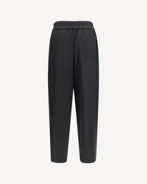 AMI Paris Wool Pants With Elasticated Waist Ale