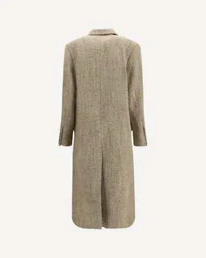 MARANT ETOILE Pilda Herringbone Wool-blend Coat