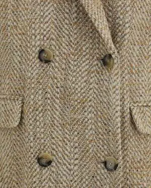 MARANT ETOILE Pilda Herringbone Wool-blend Coat