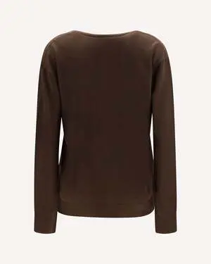 TOTEME V-neck Cahmere-blend Weater - Brown