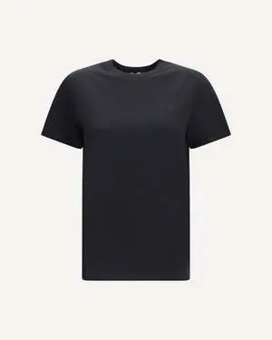 Balmain Embroidered Jersey T-shirt Femae - Black