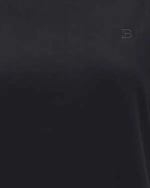Balmain Embroidered Jersey T-shirt Femae - Black