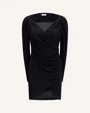Balmain Draped Jersey Mini Dress