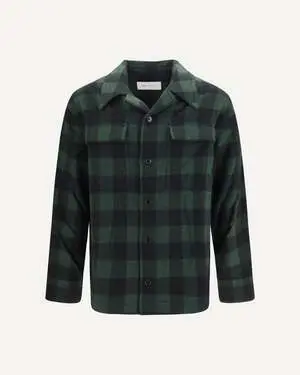 AMI Paris Checked Virgin Wool Hirt - Green