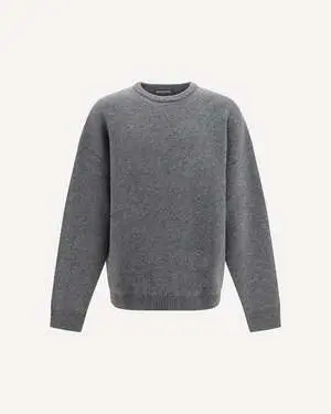 Balenciaga Wool Crewneck Sweater Ale - Grey