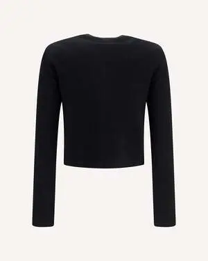 Balmain Round-neck Viscose Cardigan - Black