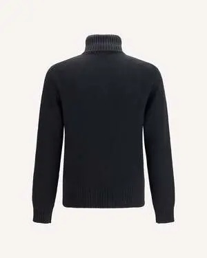 AMI Paris Embroidered Logo High-neck Sweater
