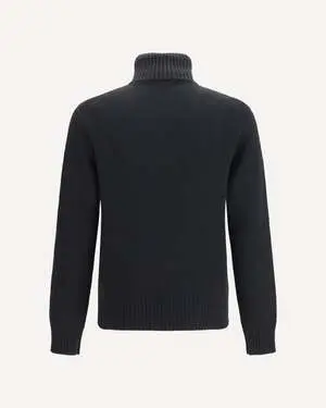 AMI Paris Embroidered Logo High-neck Sweater