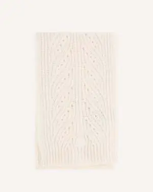 Moncler Tricot Alpaca And Cashmere-blend Scarf - Cream