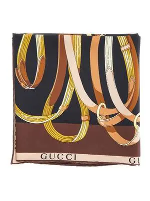 Gucci Scarf With All-over Print In Silk For - Multicolor