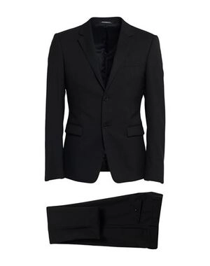 Emporio Armani Suit Size Virgin Wool, Elastane - Black