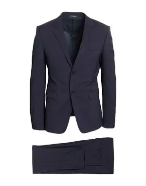 Emporio Armani Suit Size Virgin Wool, Elastane - Blue