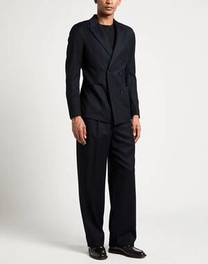 Emporio Armani Suit Charcoal Size Virgin Wool - Navy
