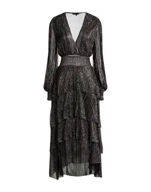 Maje Maxi Dress Size Polyester, Metal Fiber