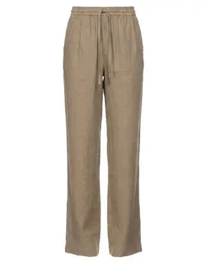TRUSTED HANDWORK Pants Khaki Size Linen, Lyocell