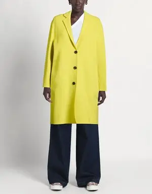 ANNIE PARIS Coat Lime Size Virgin Wool, Polyamide