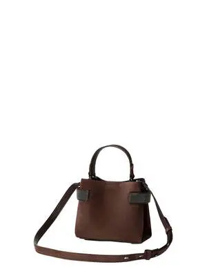 Brunello Cucinelli Shoulder Bag With Adjustable And Removable Strap In Suede For - Brown