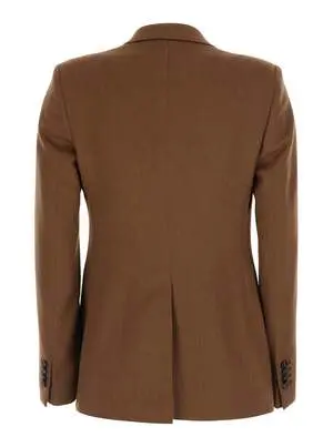 Tagliatore Parigi' Double-breasted Jacket With Peak Revers In Velvet For - Brown