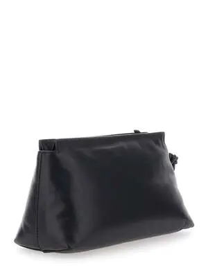 Givenchy Clutch Bag With Flap And Logo In Black Leather - Multicolor
