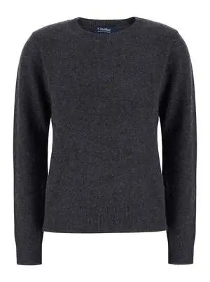 Max Mara S Sweater Voliera With V-neck And Long Sleeves In For - Gray