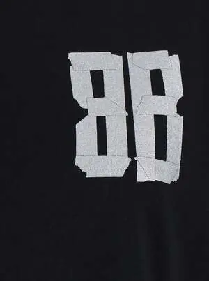 Balenciaga Large Fit Tshirt With Giltter Tape Type On Dry Jersey - Multicolor