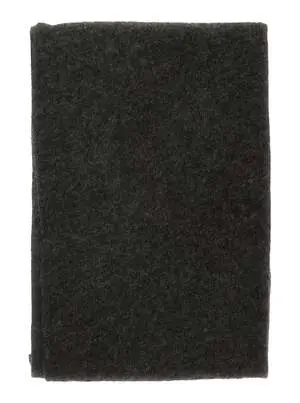 Brunello Cucinelli Scarf With Rectangular Design And Monili Details In Cashmere - Black