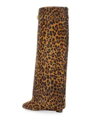 Givenchy High Heeled Boots With Elegant Leather Details For